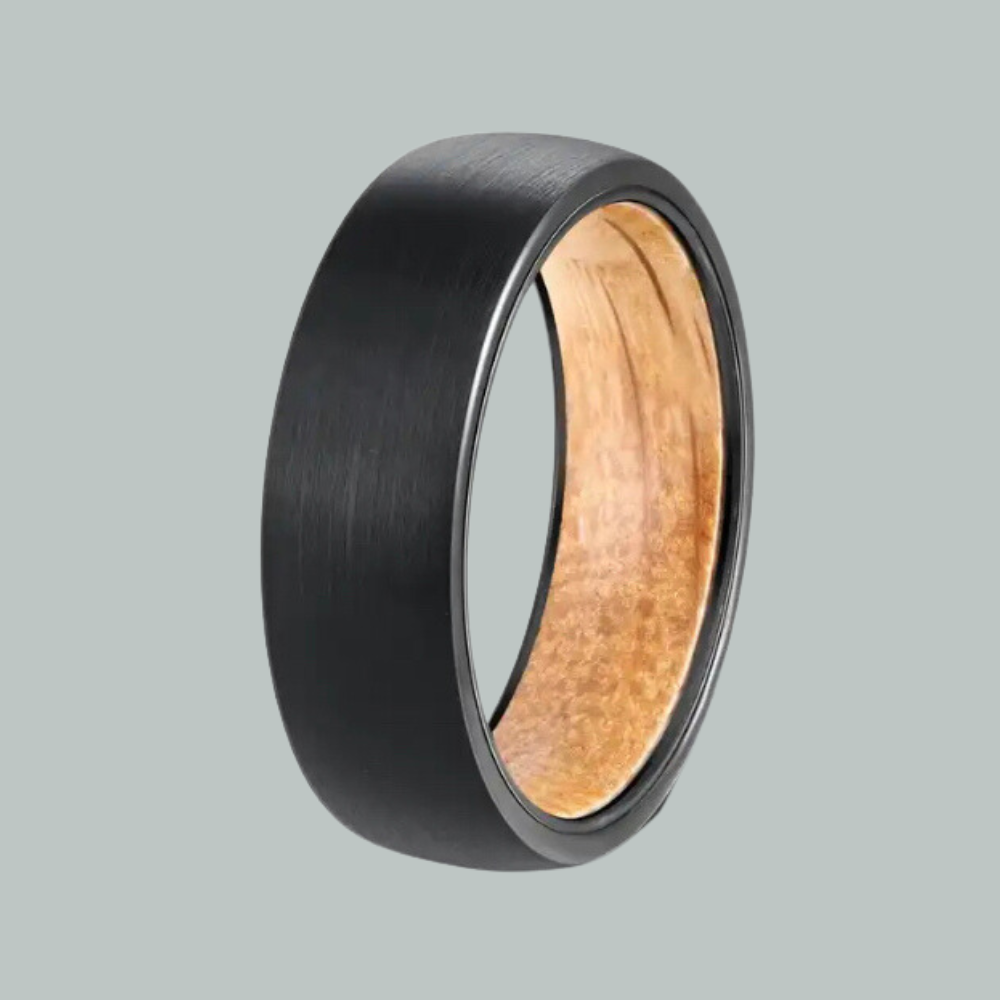 The Campbell | Tungsten Whisky Barrel Wedding Band | Forge & Lumber – Forge and lumber